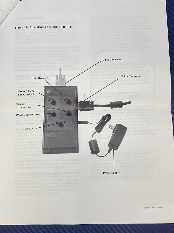 GE EntelliGuard Trip Unit Digital Test Kit GTUTK20 | eBay