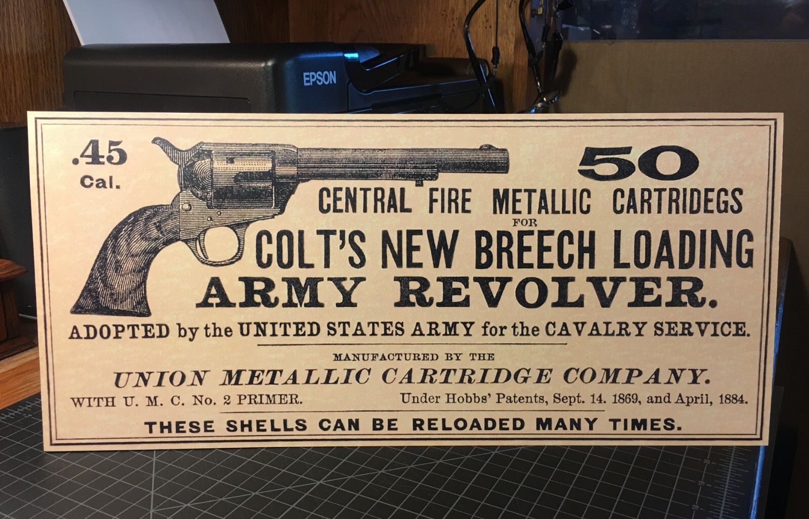REPRODUCTION UMC COLT’S NEW BREECH LOADING ARMY REVOLVER .45 Cal ...
