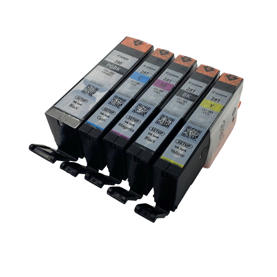 Genuine Canon PGI-280 CL-281 Setup Ink Cartridge (PBCMY) 5 Colors | eBay