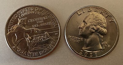 USA: Crossing the Delaware Quarter 2021, Mint P | eBay.de