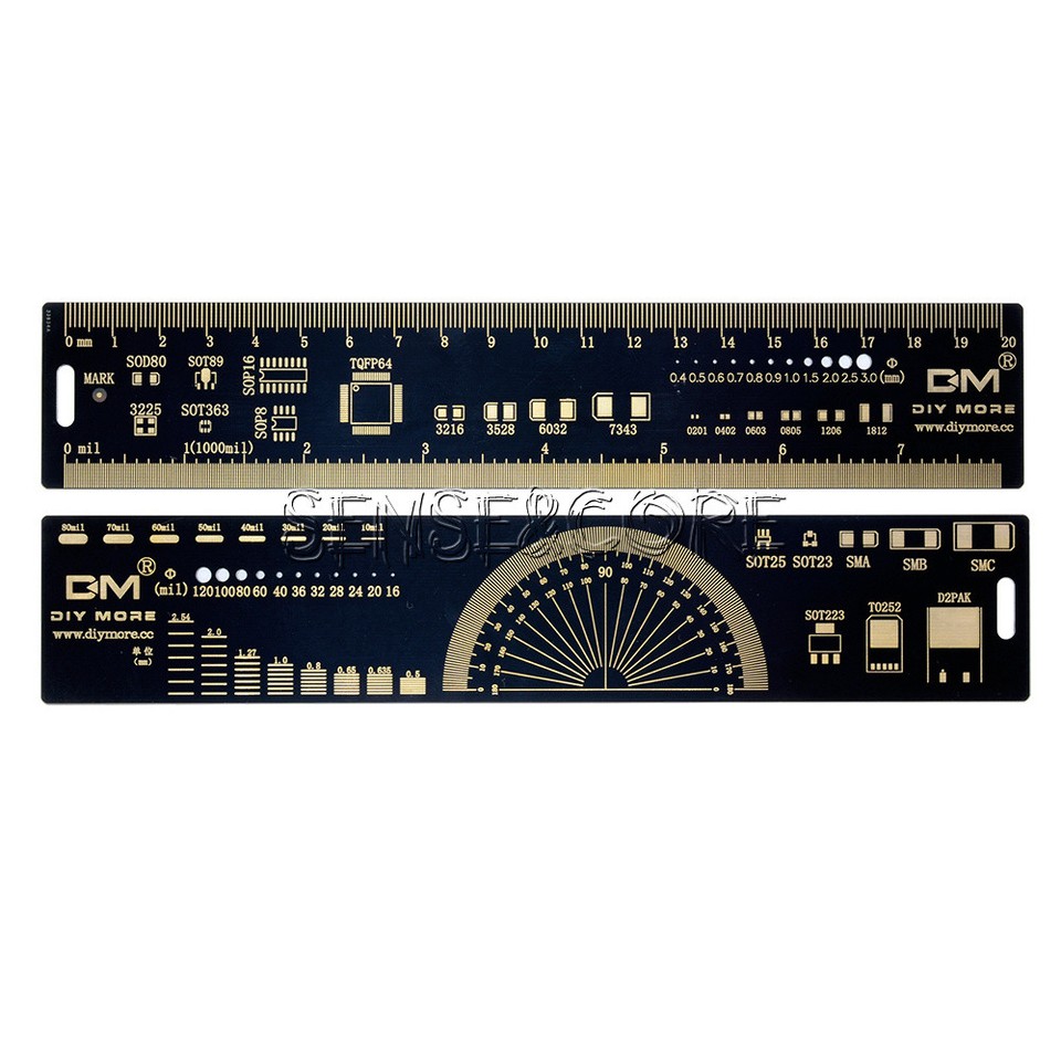 20cm Multifunctional PCB Ruler PCB Measuring Tool Angle Measure Meter ...
