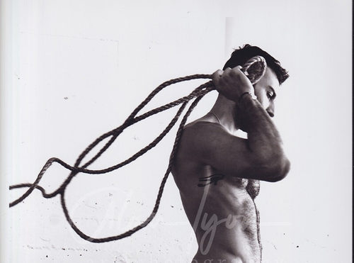 Alan Lyon Original Male Photo gay interest (2) Alex rope B&W | eBay