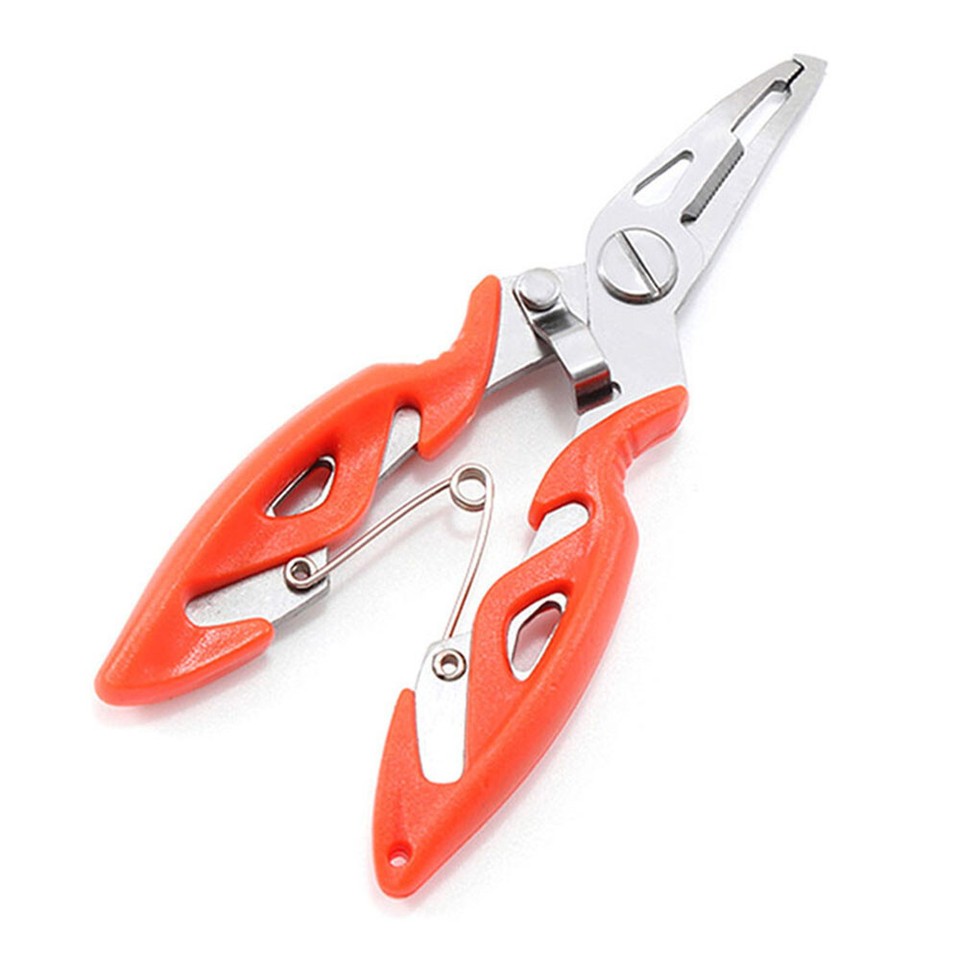NEW Fishing Pliers Scissors Line Cutter Braid Split Ring Tool Lip Grip ...