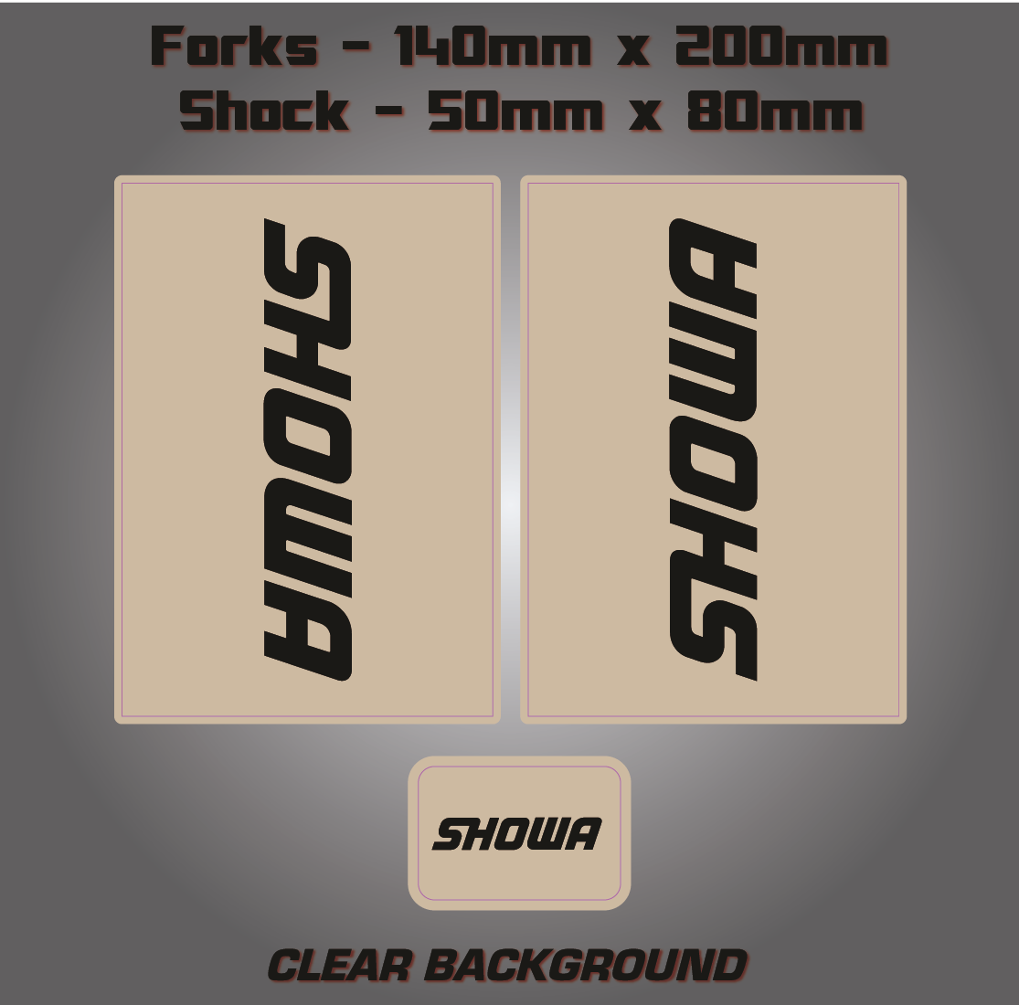 Motocross MX HONDA SHOWA Fork Leg & Shock Decal Stickers CLEAR ...