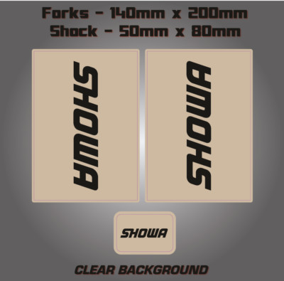 Motocross MX HONDA SHOWA Fork Leg & Shock Decal Stickers CLEAR ...