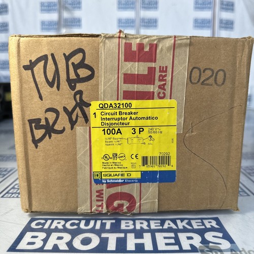 Square D QDA32100 100 Amp 240V 3 Pole Circuit Breaker-Warranty(Ship ...