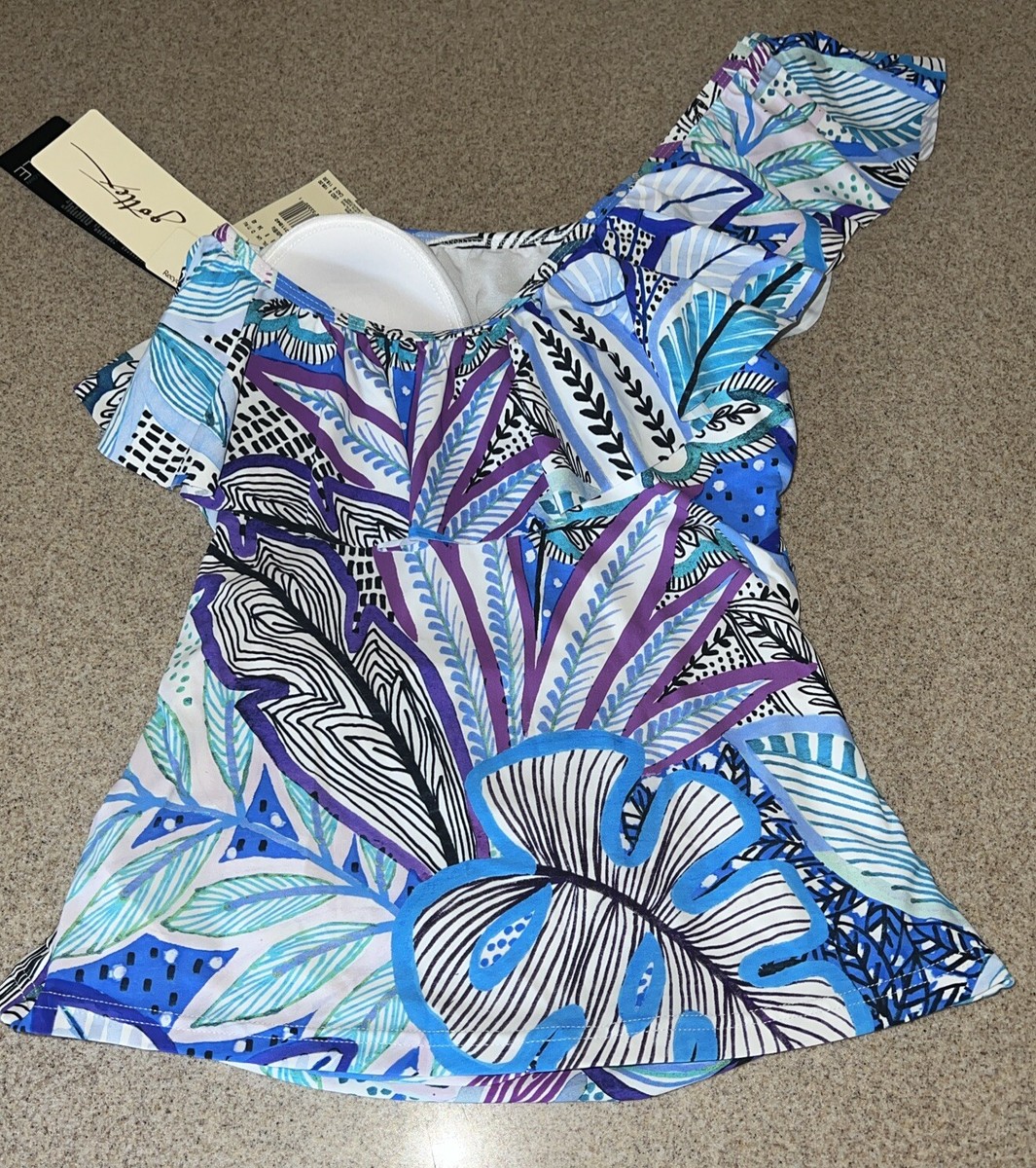 Gotex-swimwear One Piece Profile By Gottex Women's One Shoulder Tankini ...