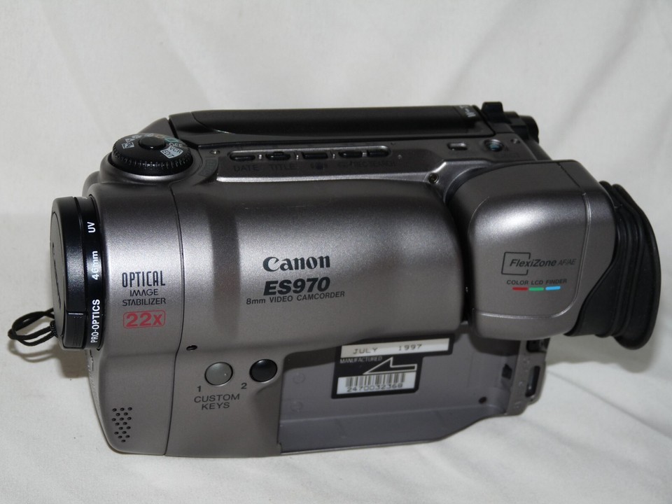 Canon ES970 ES970A 8mm Video8 Stereo Camcorder Camera VCR Player Video ...