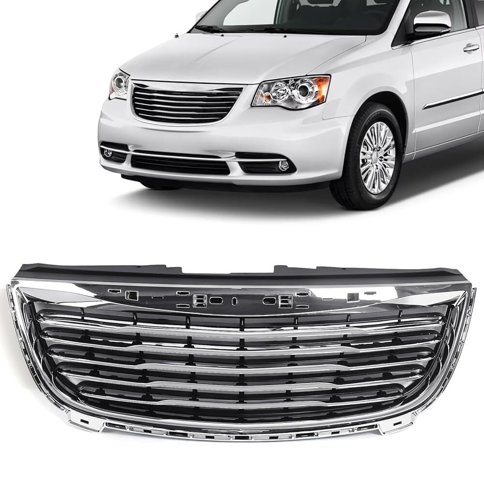 For 2011-2016 Chrysler Town & Country Grill Front Upper Grille Chrome ...