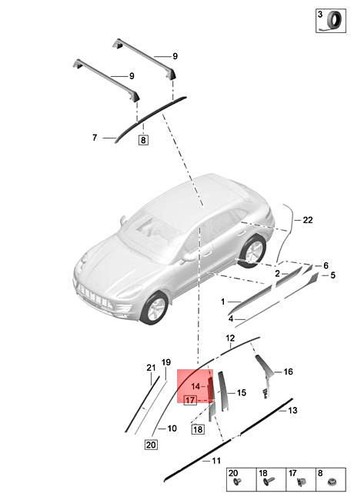Genuine PORSCHE Macan 95B Trim For Pillar B Left 95B853317J | eBay