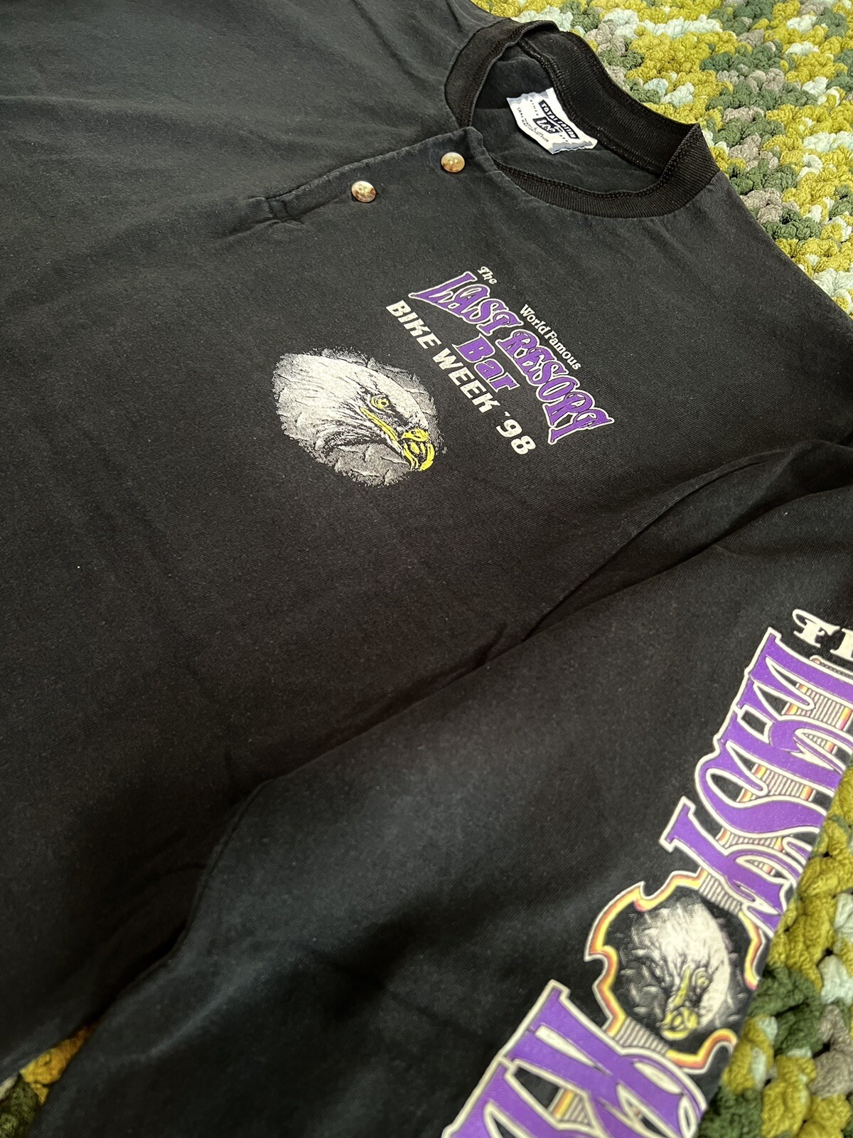 1998 Vintage Last Resort Bar Bike Week Long Sleeve Sh… - Gem