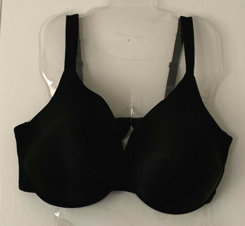 Avenue Black Wireless Satin T-Shirt Bra, Women's Size 46DDD, Excellent ...