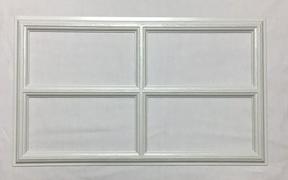 White Amarr Garage Door Window Kit Short Panel Frame Insert Grill Glass ...
