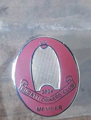 Enamal Bugatti Pin BUGATTI Owners Club 2024 Member Lapel Pin badge car ...