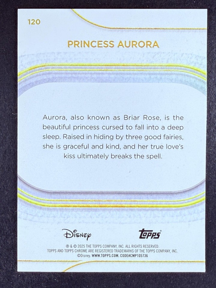 2025 Topps Chrome Disney #120 Princess Aurora Sleeping Beauty | eBay
