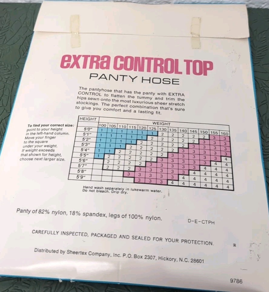 Vintage Danita Spice Tall Nylon Pantyhose Size 4, Extra Control Top (2)