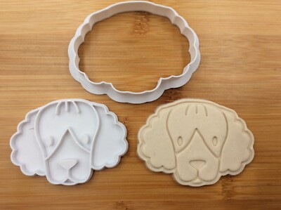 Cocker Spaniel Dog Head Pet Birthday Cookie Stamp Fondant Embosser ...