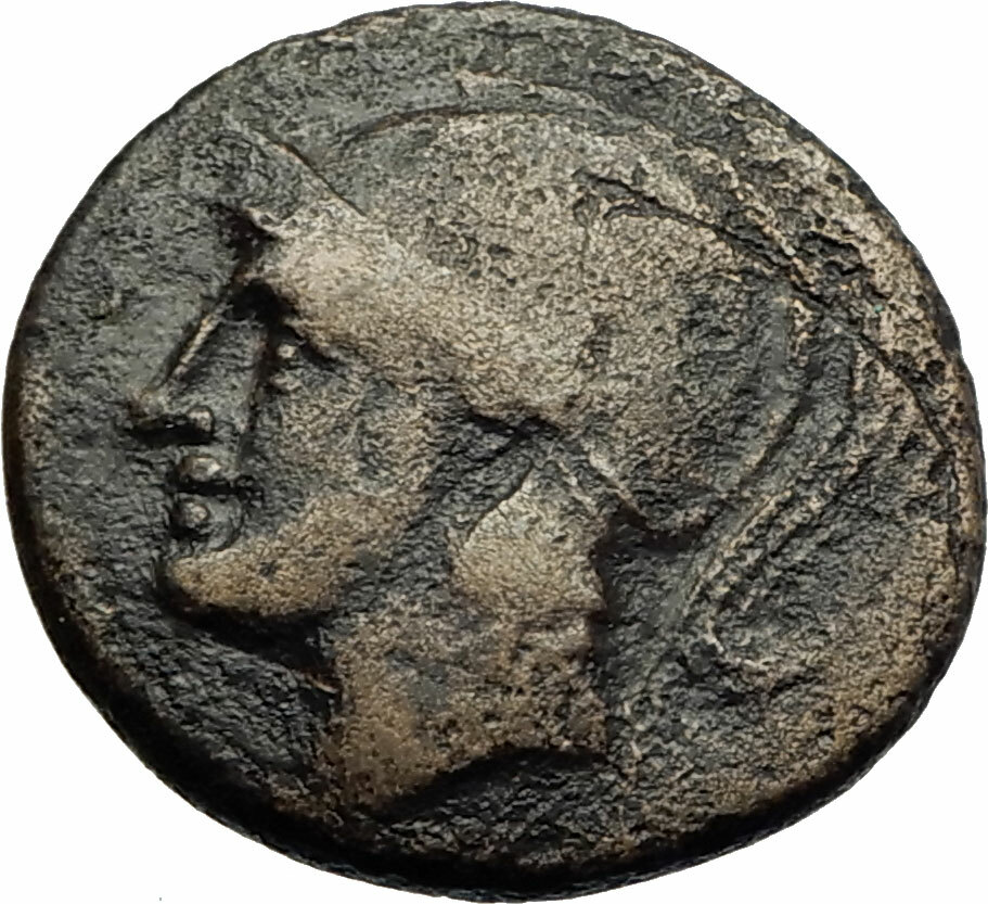 Akarnanian League Akarnania 250BC Athena River-God Archelous Greek Coin ...