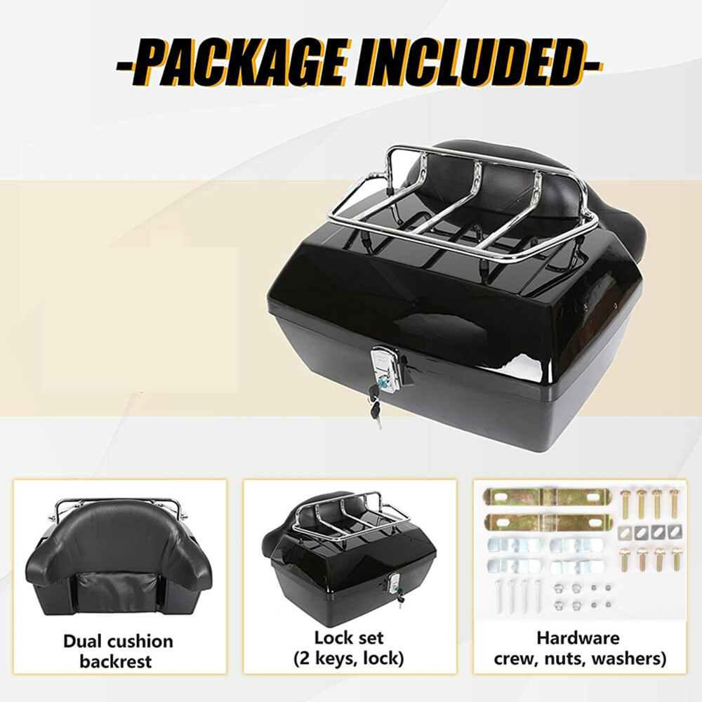 Universal 48L Motorcycle Trunk Tail Box Luggage Touring Pack With ...