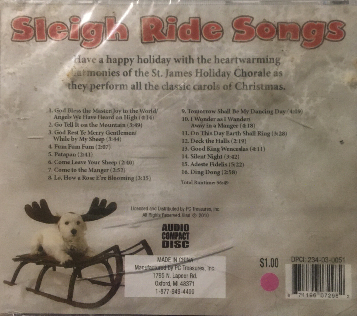 Sleigh Ride Songs CD Original Recording Limited Edition L03 for sale ...