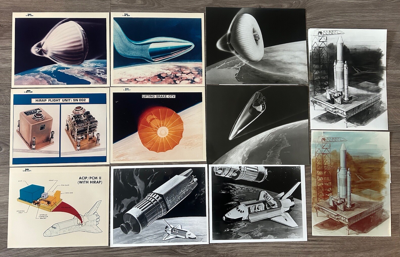 NASA & Boeing Concept Art Photo Package Numbered Space Shuttle Re Entry ...