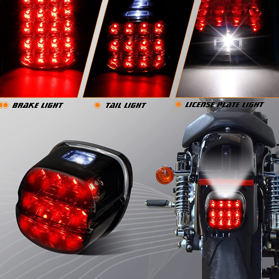 LED Tail Lights Brake For Harley Touring Road King Dyna Glide Softail ...