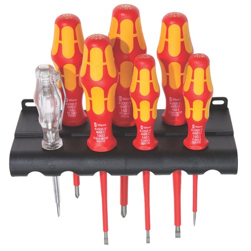 Wera 7pc Kraftform Plus 160i/7 Lasertip 1000V VDE Insulated Screwdriver ...