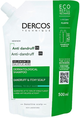 Vichy Dercos Refill Anti-Dandruff Shampoo Oily Hair 500ml | eBay