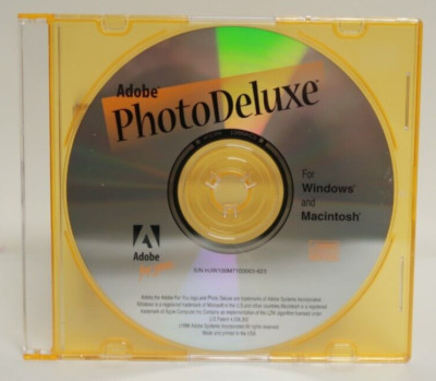 Adobe PhotoDeluxe Disc PC Computer Program Software Windows/Macintosh ...