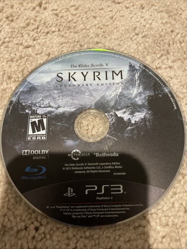 Sony PlayStation 3 PS3 DISC ONLY TESTED Elder Scrolls V Skyrim ...