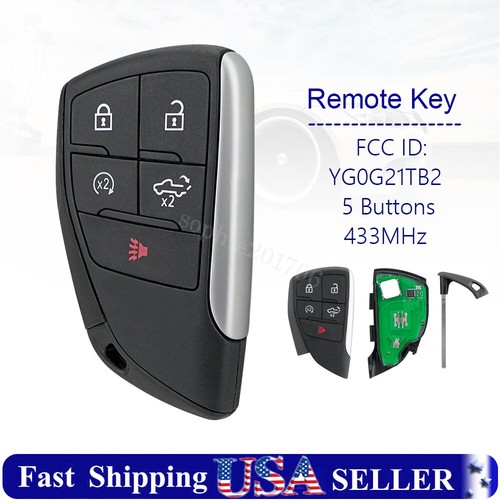 For 2021 2022 2023 2024 Chevrolet Silverado Remote Smart Key Fob 5Btn ...