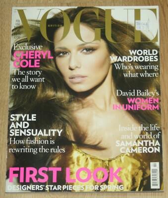Vogue British February 2009 Cheryl Cole David Bailey Samantha Cameron ...