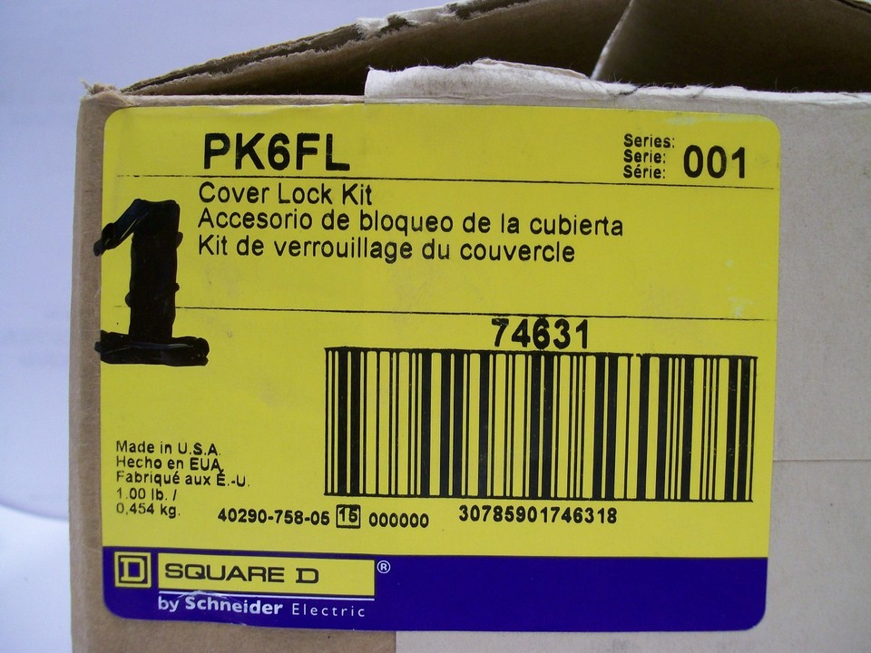 NEW UNOPENED SQD Square D #PK6FL Cover Lock Kit QO Homeline Panel Load ...