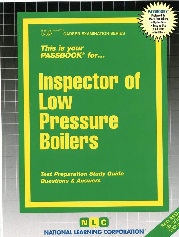 💎NEW Inspector (Low Pressure Boilers) Test Practice Passbook Upcoming ...