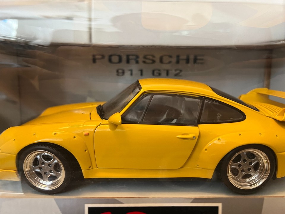 UT collectable model 1:18 scale Porsche 911 GT2 993 - Yellow | eBay