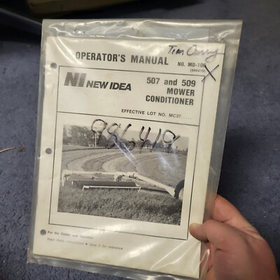 New Idea 507 509 Mower Conditioner Owner's Operator's Manual | eBay