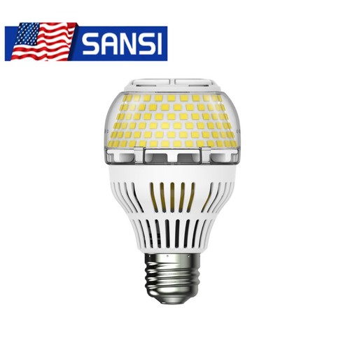 SANSI 17W=200W LED Light Bulbs 2500lm Dimmable 5000K Daylight White ...