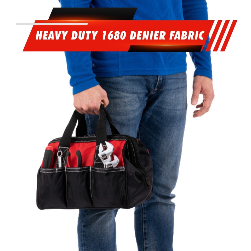 Hand Tool Bag with Multi Pockets Heavy Duty Small Tool Storage Case ...