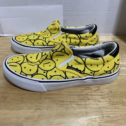 Airwalk Shoes Sneakers Smiley Face Yellow Women’s 7M Retro | eBay