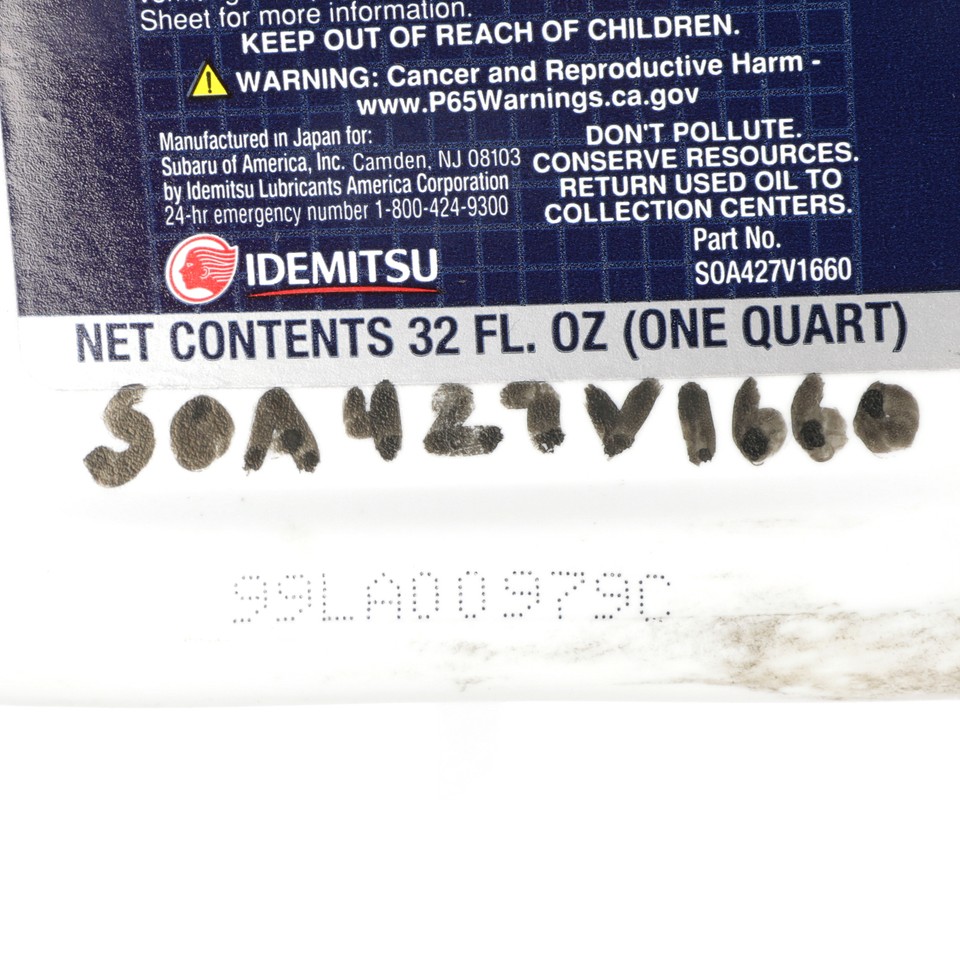 OEM NEW Subaru CVTF-II Continuously Variable Transmission Fluid ...
