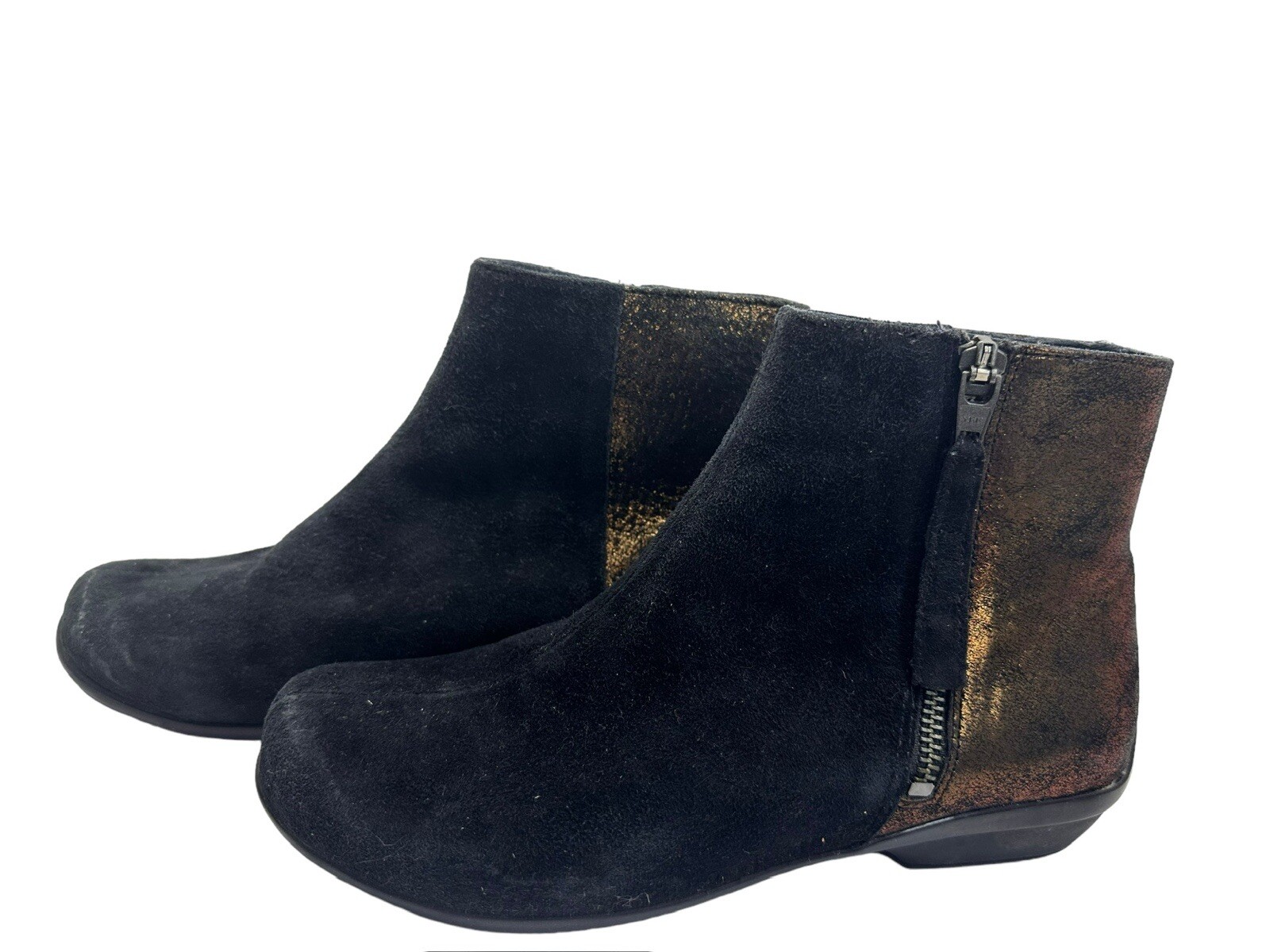 Dansko Boots Womens 36 Black Gold Metallic Otis Ankle… - Gem