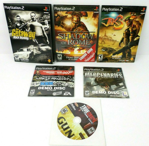 6 PlayStation 2 (PS2) Demo Discs: Mercenaries ; Jak 3 ; Getaway ...