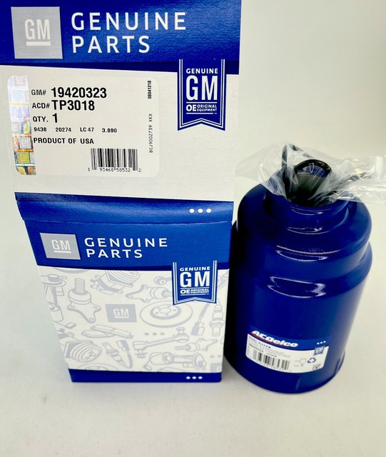 Tp3018 Duramax 6.6 Fuel Filter AC Delco GM 12664429 for sale online | eBay