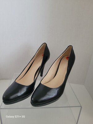 Nine West Pumps Heels Women’s 9.5 Black Leather | eBay