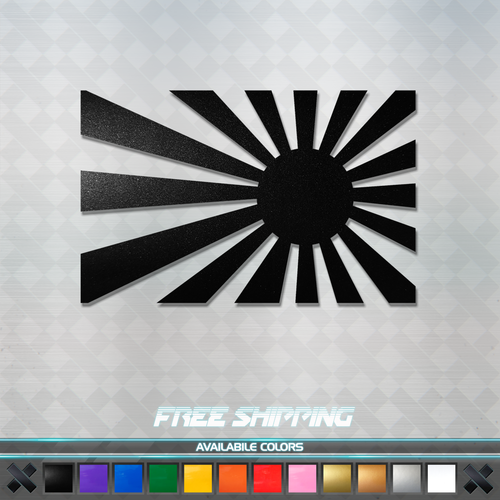 Japan Rising Sun Flag Vinyl Decal Sticker - JDM Car Window Truck Racing ...