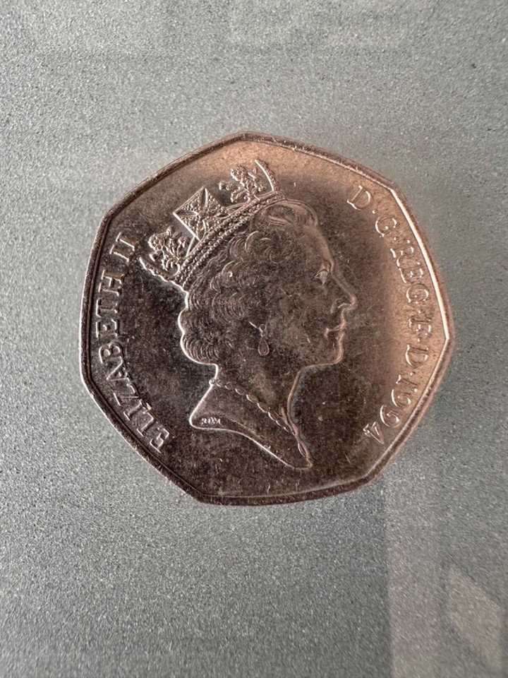 Rare old large 50p coin 19 94year anniversary of the D-Day World War II ...