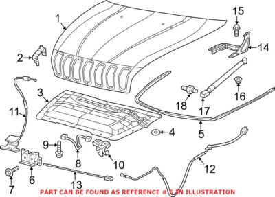 Genuine Mopar Front Hood Seal 68103103AB | eBay