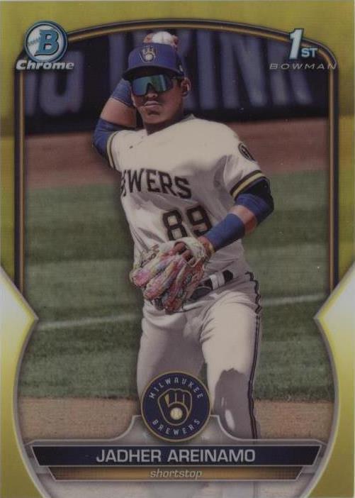 2023 Bowman Chrome - Prospects Jadher Areinamo #BCP-206 Yellow Refractor /75 (RC) for sale ...