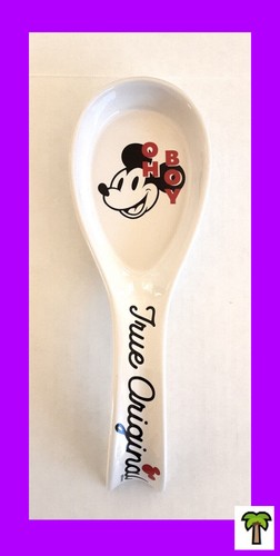 🌴Disney Mickey Mouse OH BOY Spoon Rest TRUE ORIGINAL Utensil Holder ...