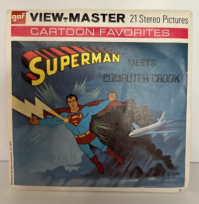 View Master B584 Superman Meets Computer Crook 3 Reels 21 Stereo Pics ...